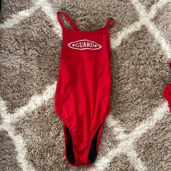 Swim | Red Lifeguarding One Piece Worn A Couple Times In Good Condition ...